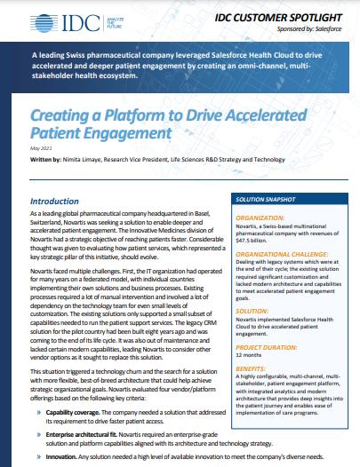 Creating a Platform to Drive Accelerated Patient Engagement - Global ...